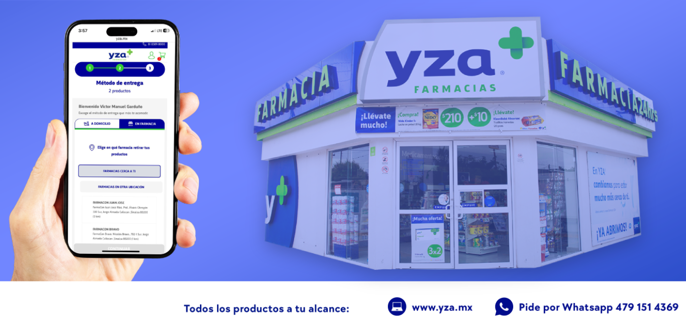 Retiro en farmacia YZA - Farmacias YZA